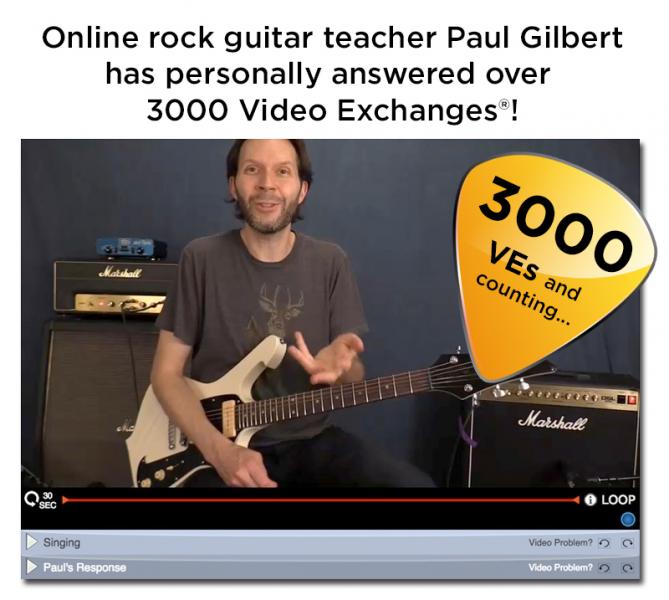 Paul Gilbert Reaches Milestone 3000 Video Exchanges - ArtistWorks Blog